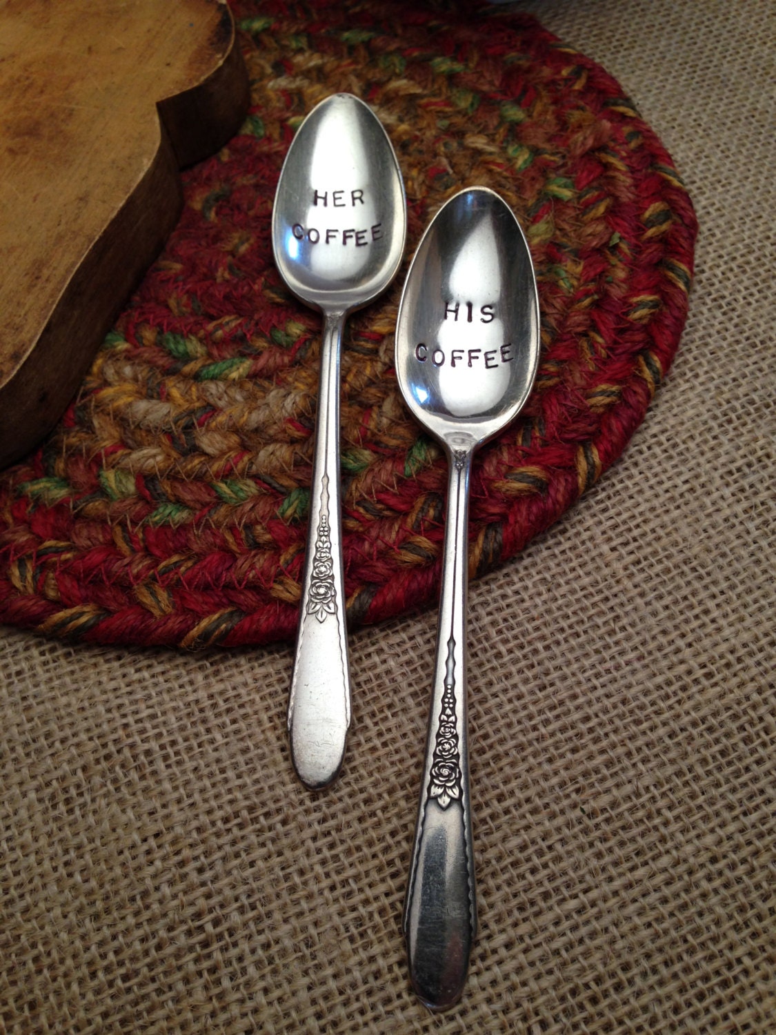 Hand Stamped Silver Teaspoons Silver Coffee Spoons Vintage | Etsy