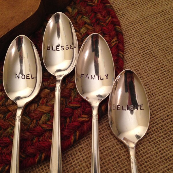 Hand Stamped Spoon - Etsy