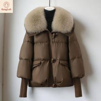 Yellow Short Puffer Jacket – Glossy Cropped Winter Coat With Removable ...