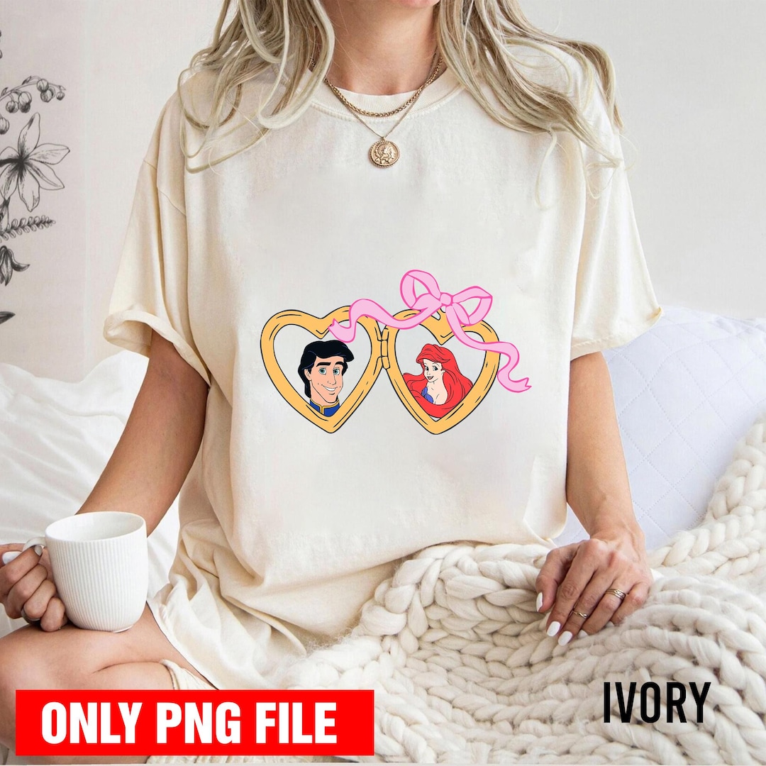Ariel Eric Romantic Illustration, Valentine Heart Locket Png, Disney ...