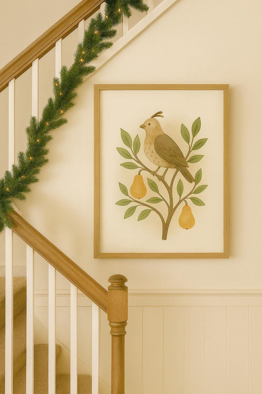 Partridge in a Pear Tree Wall Art, Christmas Printable Decor ...