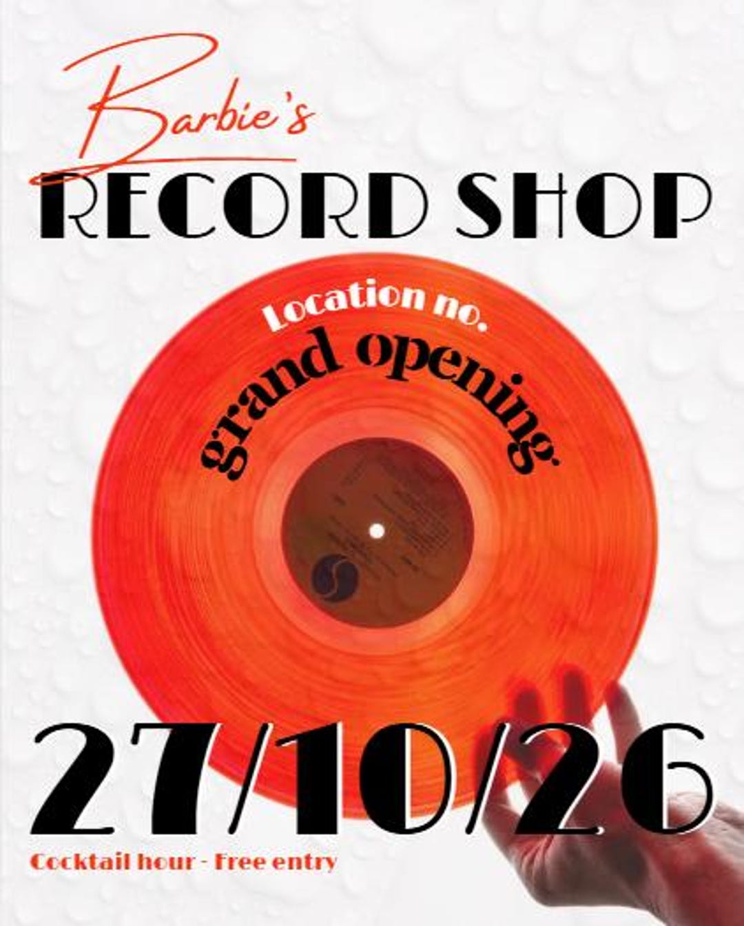 Editable Record Store OPENING Poster/ Print CANVA TEMPLATE - Etsy