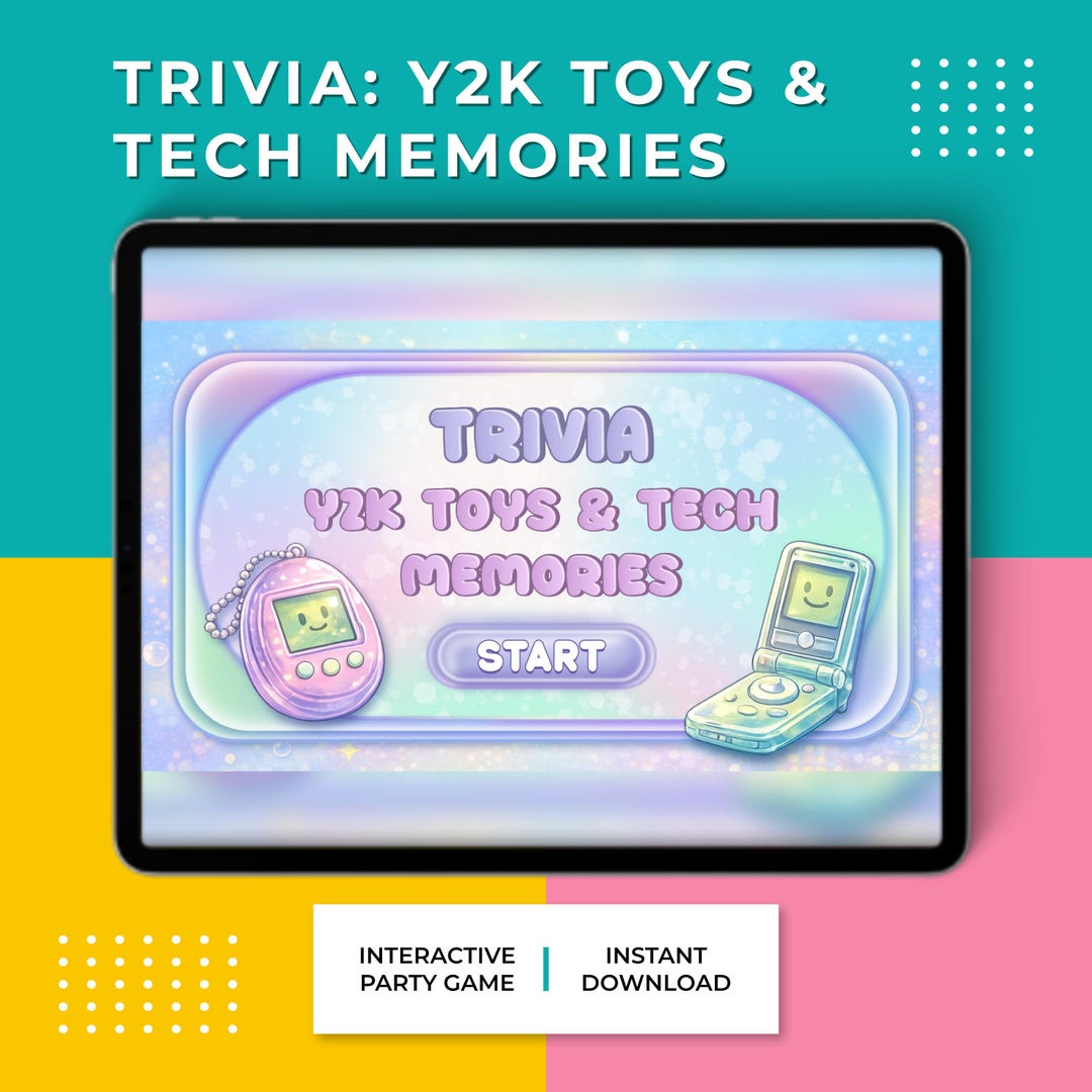 2000s Nostalgia Trivia: Interactive Y2K Tech & Memories Game, Digital ...