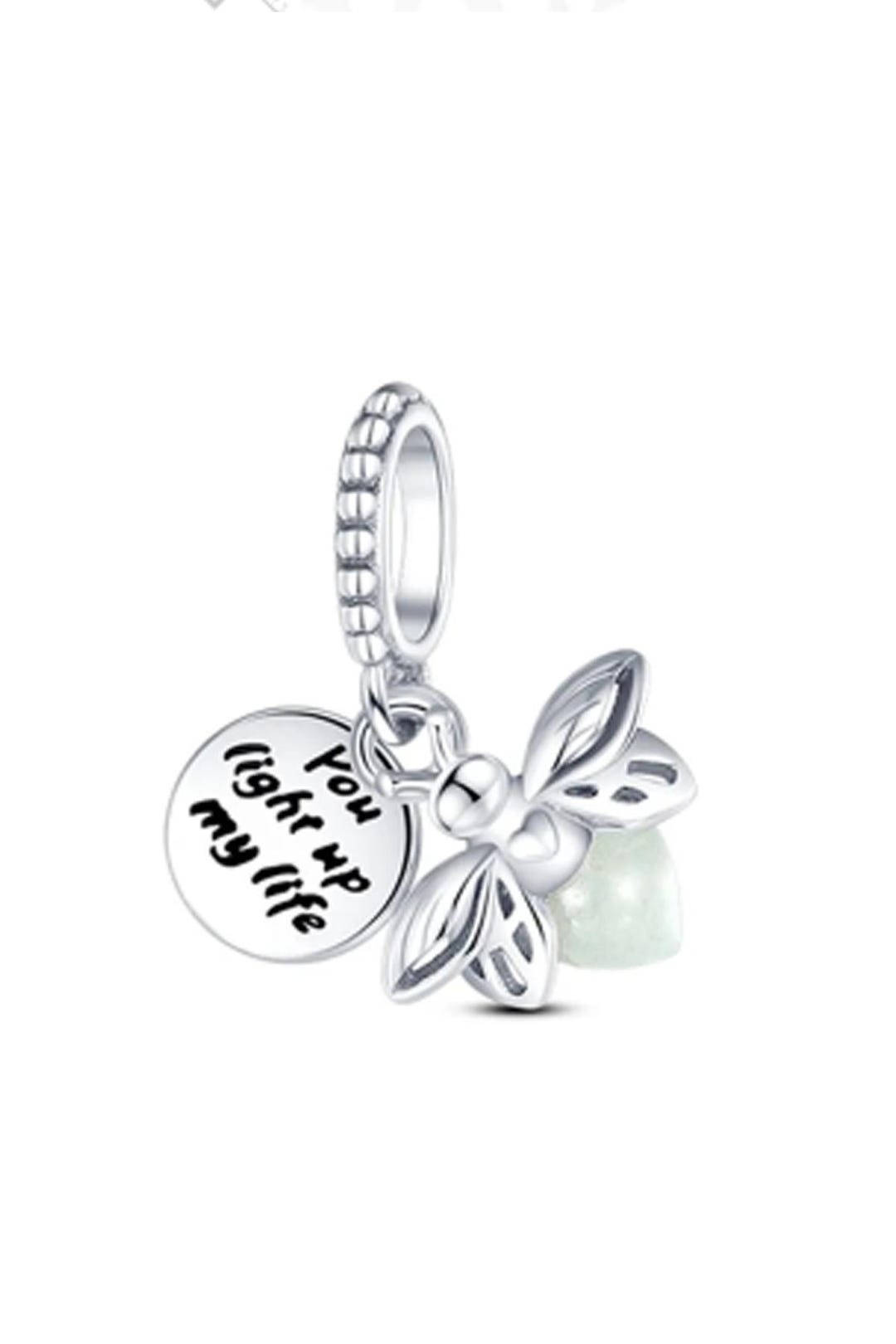 Fubena Glow-in-the-dark Firefly Dangle 925 Sterling Silver Charm , Fit ...