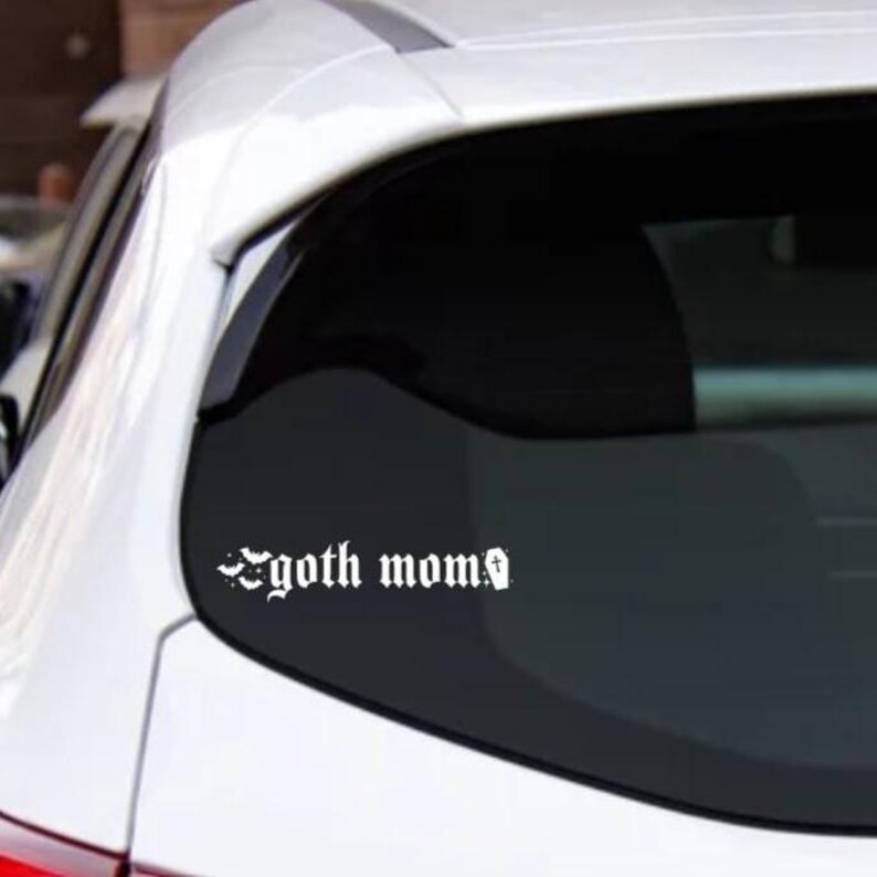 Goth Mom Car Decal • Spooky Goth Mama Sticker • Cute Dark Aesthetic ...