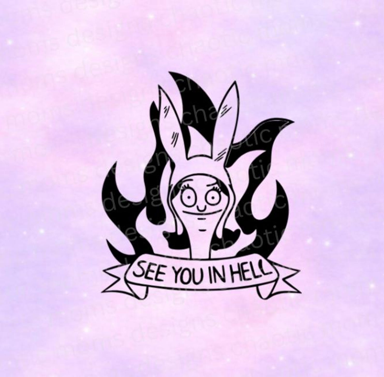 See You in Hell Decal • Dark Humor Sticker • Chaotic Cartoon Vinyl ...