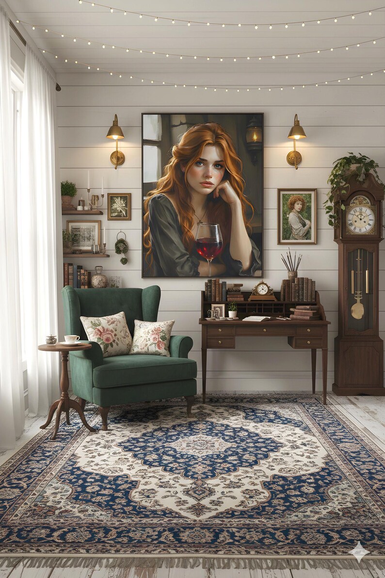 16K HD Wine Diva Digital Art to Style a Sophisticated Home Bar or ...