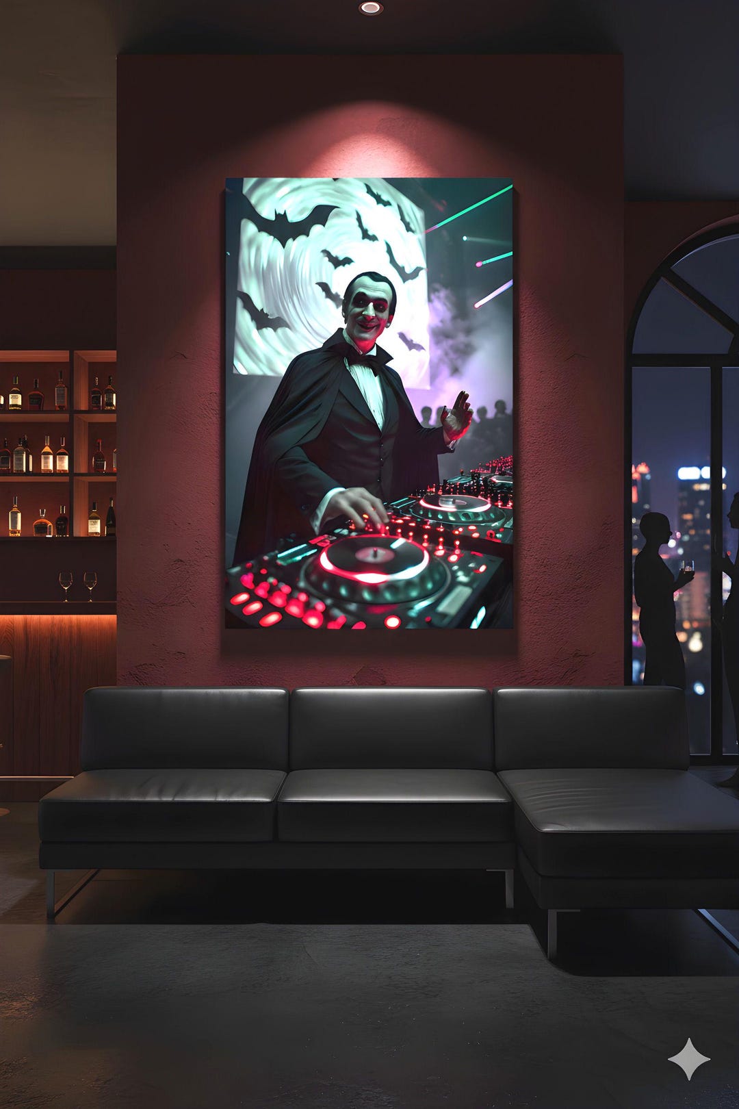 Vampire DJ Art | 16K HD Digital Download | Gothic Home Decor | Gaming ...