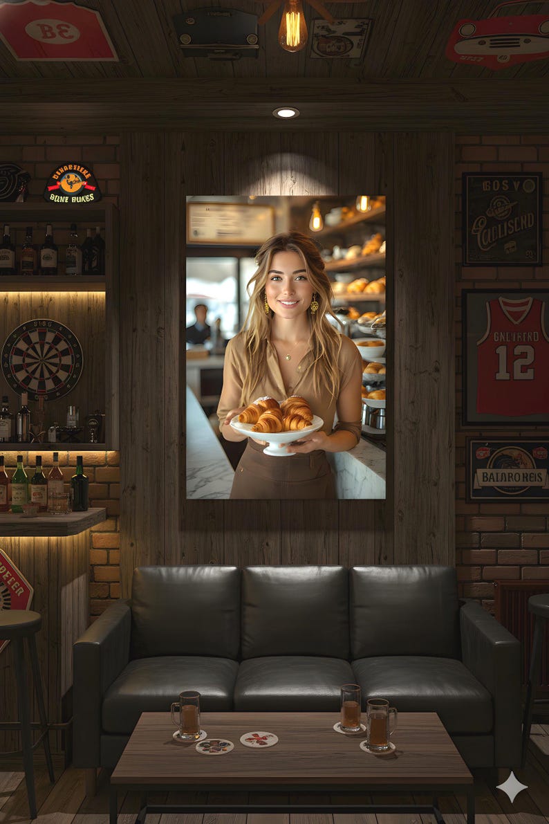 Barista Serving Croissants | Upscale Coffee House | 16K Ultra HD ...