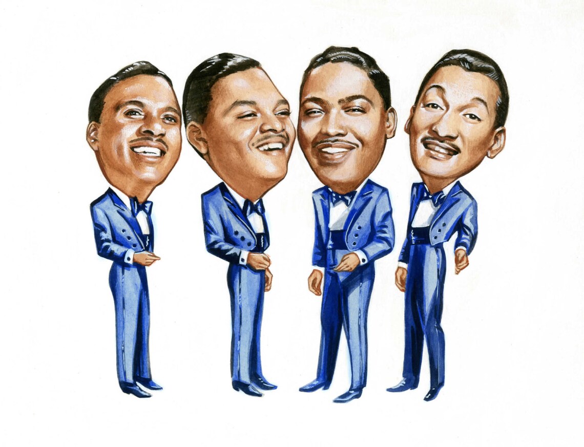The Four Tops - Original Published Artwork for Motown Music Trade ...