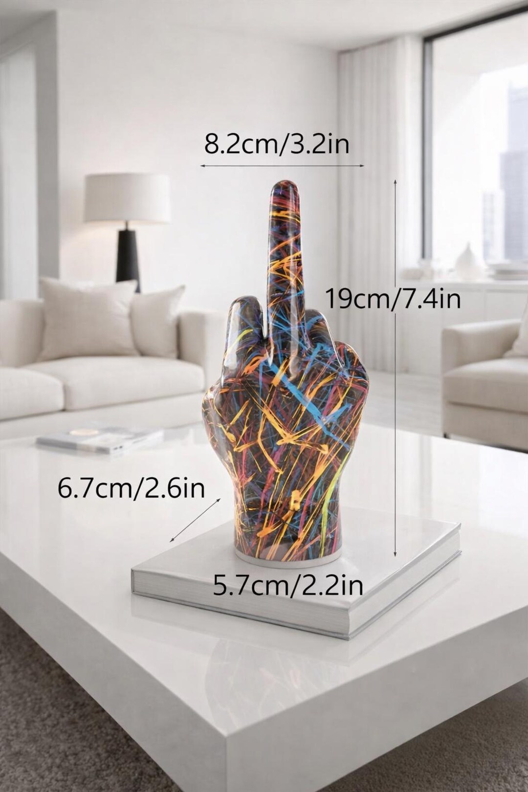 Graffiti Middle Finger Hand Resin Sculpture - Etsy