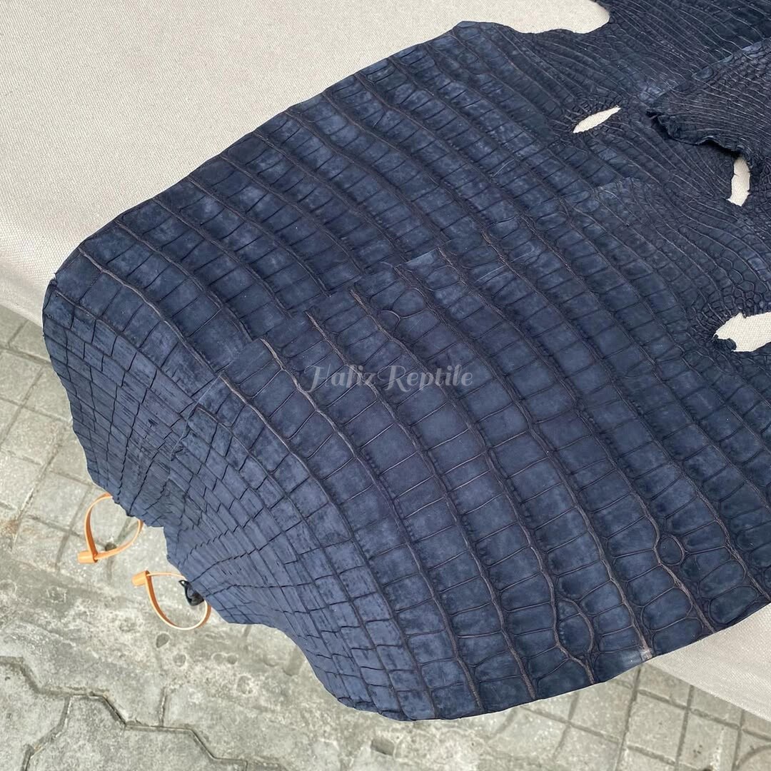 Full Alligator Leather Hide | Navy Belly Skin | Whole Bleached Tanned ...