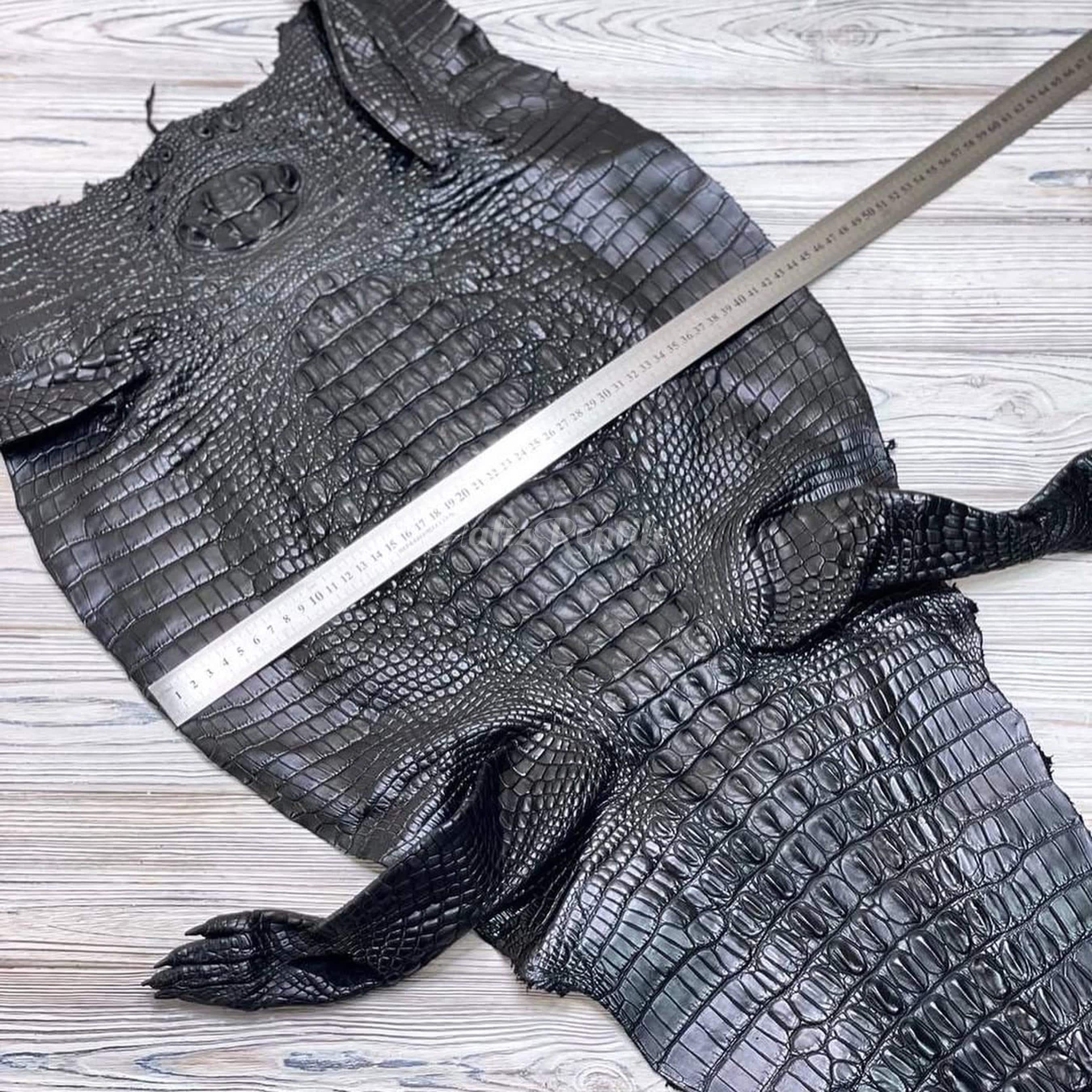 Full Alligator Leather Hide | Brown Glossy Hornback Skin | Whole ...