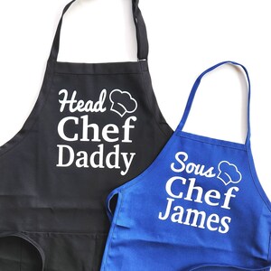Matching Father Son Aprons Personalized Daddy and Me Cooking Aprons ...