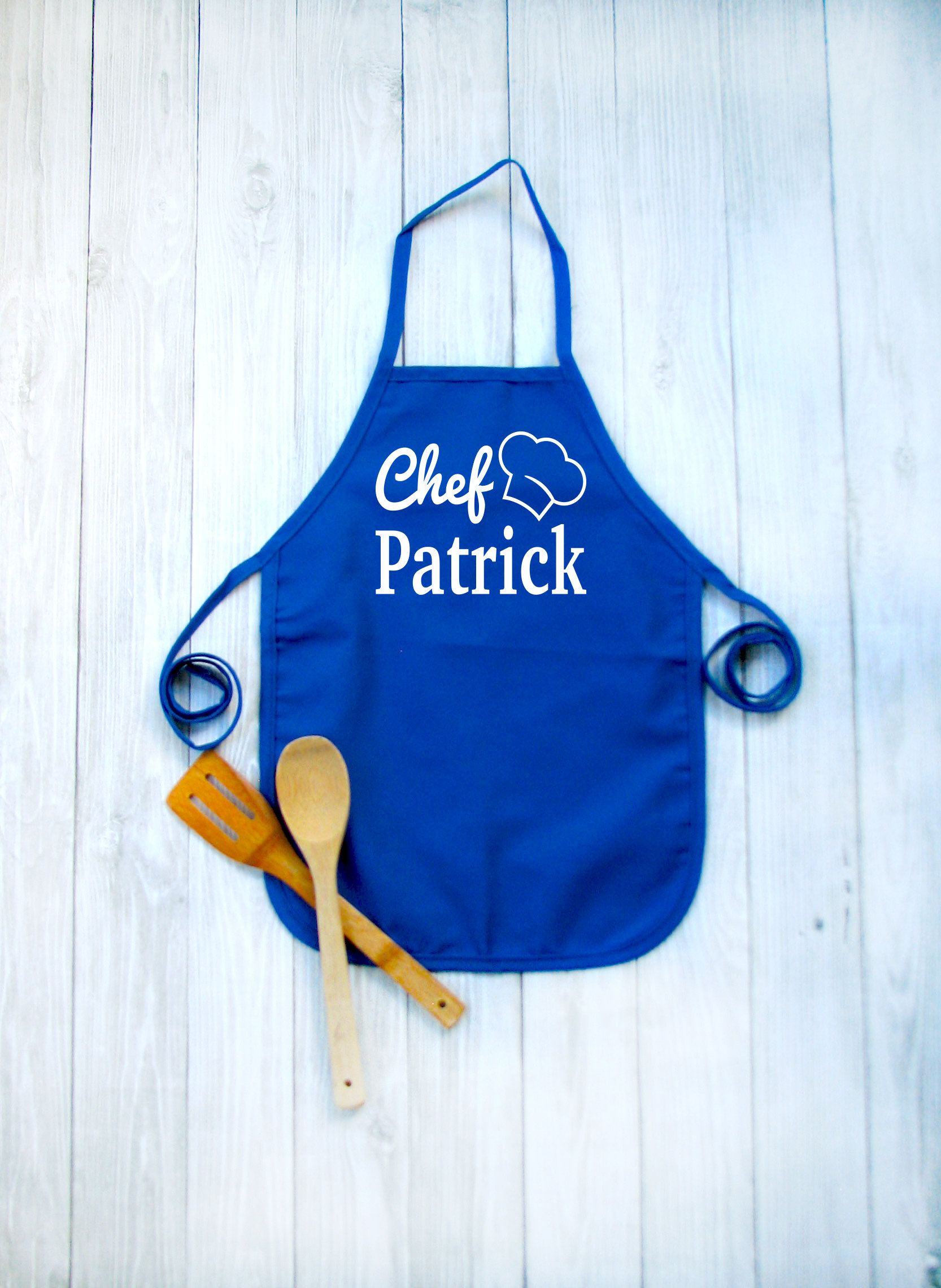 Personalized Kids Apron Boys Blue Cooking Apron Kid Baking | Etsy
