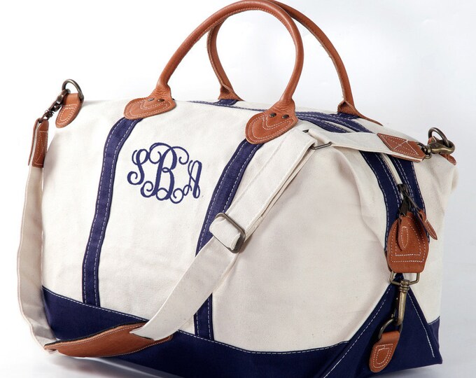 Monogram Weekender Bag Overnight Bag Monogrammed Duffel - Etsy