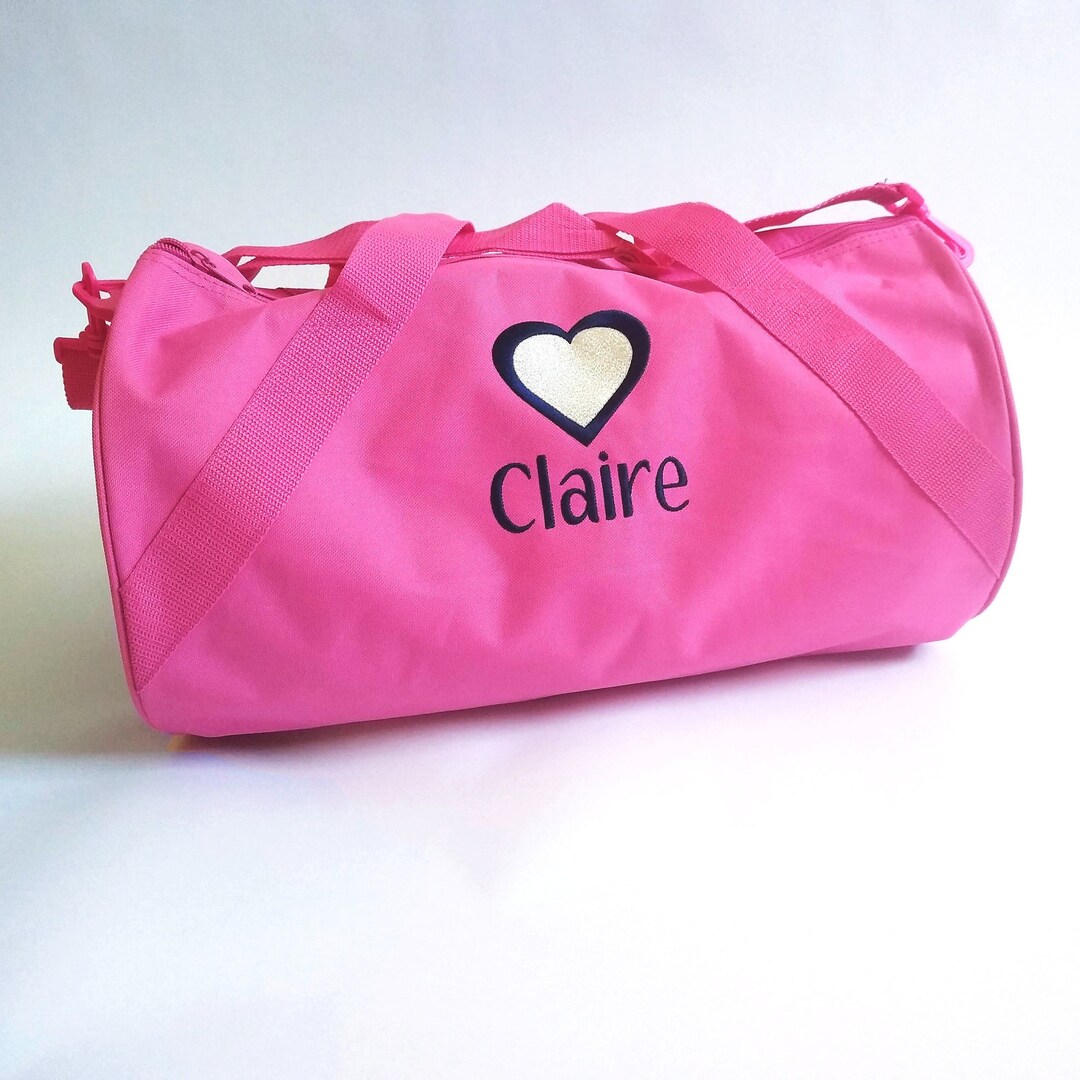 Girls Pink Duffle Bag Personalized Toddler Overnight Bags for Girls ...
