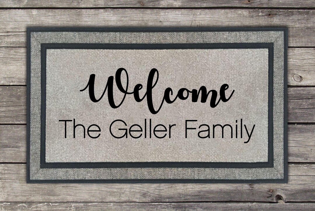 Welcome Family Doormat Personalized Doormat Custom Doormat - Etsy