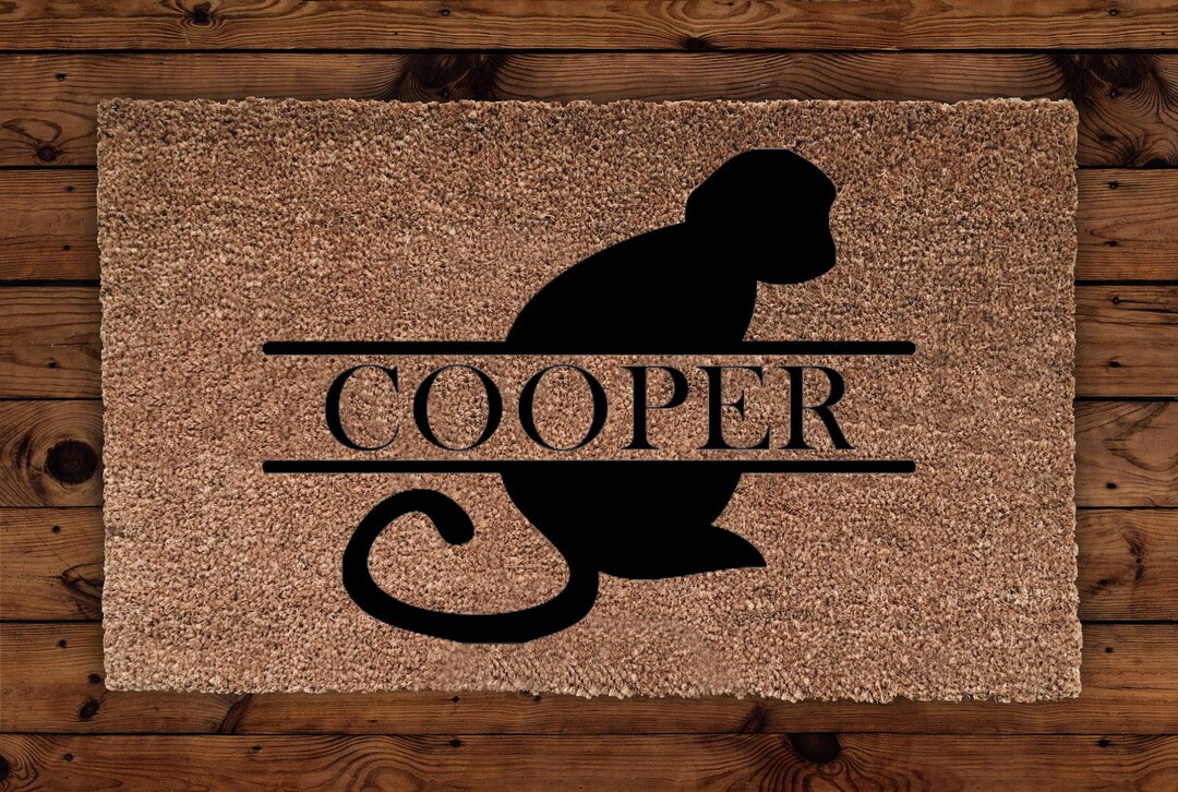 Monkey Personalized Doormat Monkey Doormat Monkey Lover - Etsy