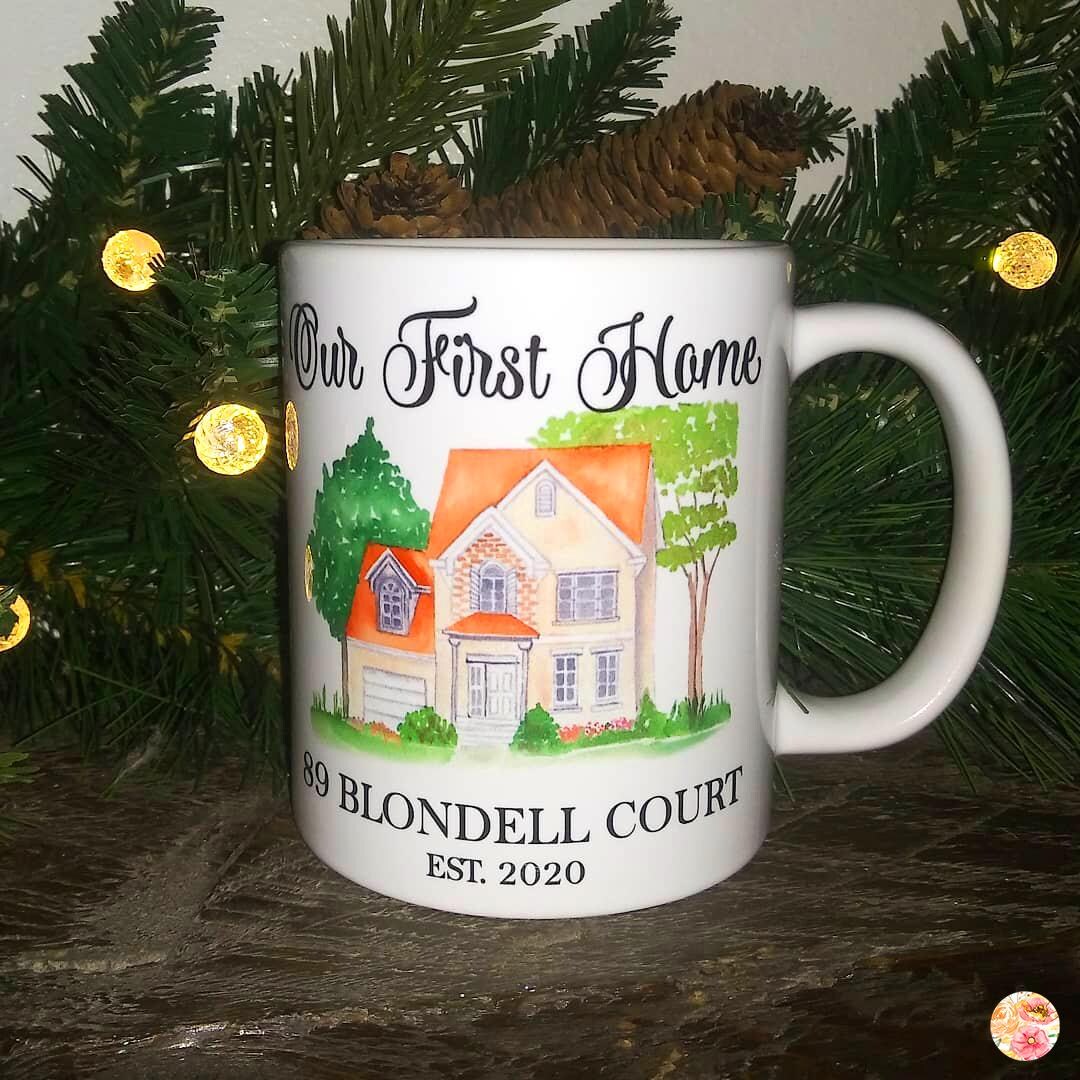 Our First Home Mug, Family Name Mug, Personalized Gift, Christmas Gift ...