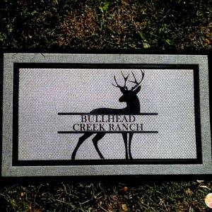 Deer Personalized Doormat, Deer Doormat, Hunting Doormat, Wedding Gift ...