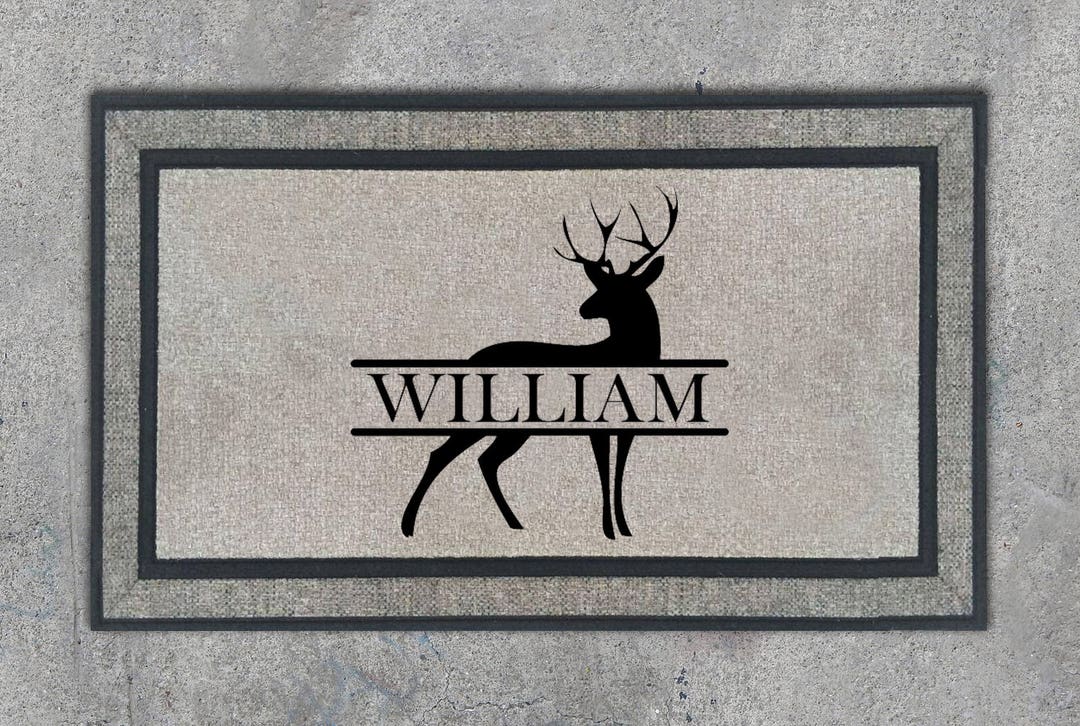 Deer Personalized Doormat, Deer Doormat, Hunting Doormat, Wedding Gift ...