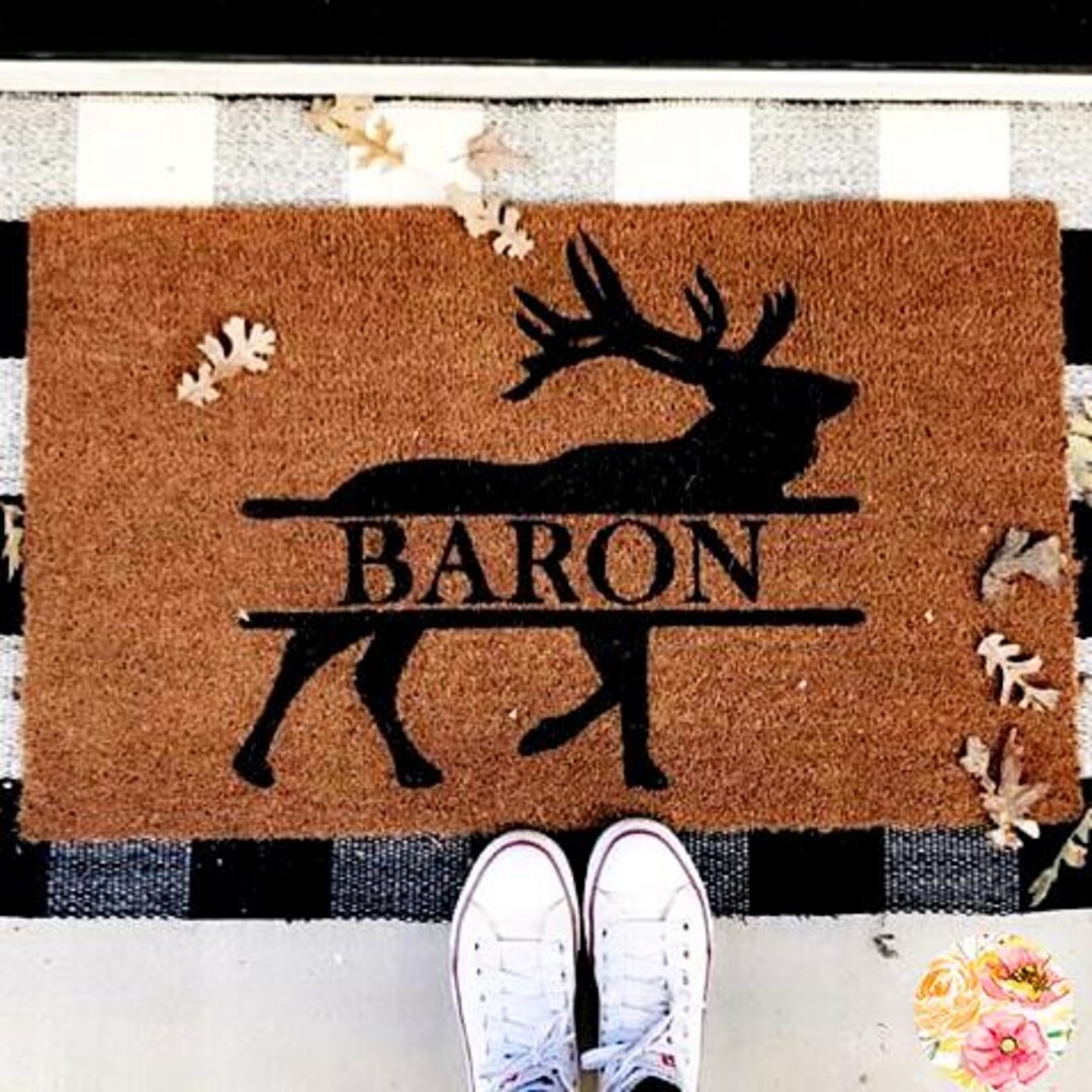 Deer Personalized Doormat, Deer Doormat, Hunting Doormat, Wedding Gift ...