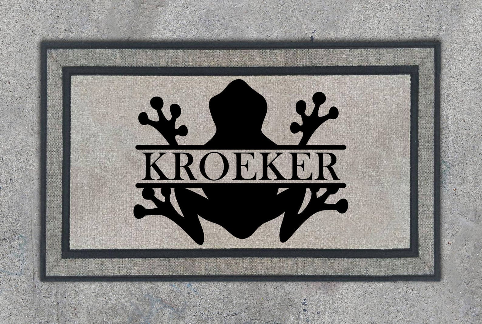 Frog Last Name Doormat Personalized Doormat Wedding Gift - Etsy