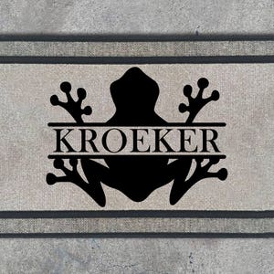 Frog Last Name Doormat, Personalized Doormat, Wedding Gift, Closing ...