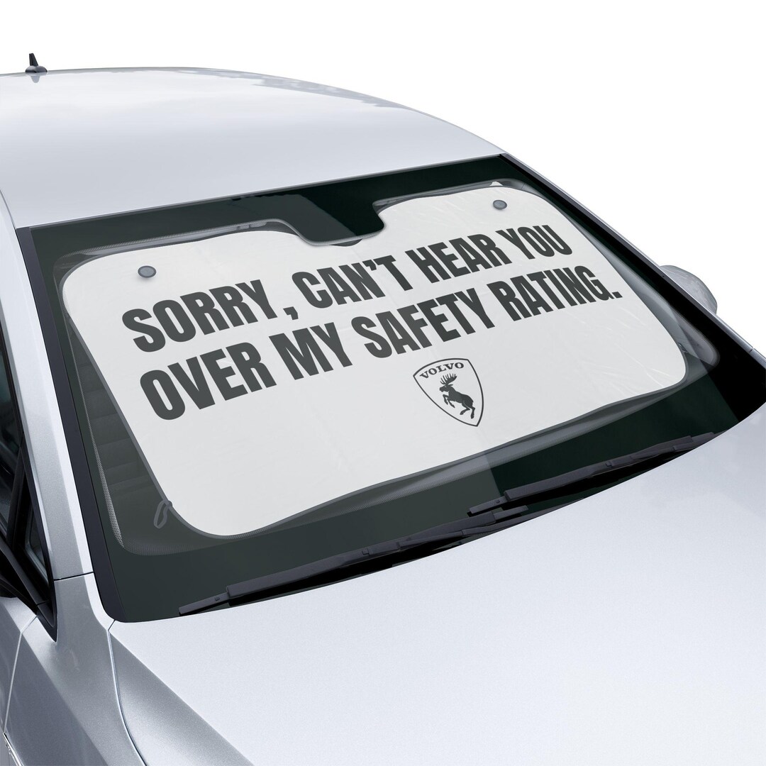 Safety Rating Funny Volvo Sun Shade | Car Window Sunshade, Humor Auto ...