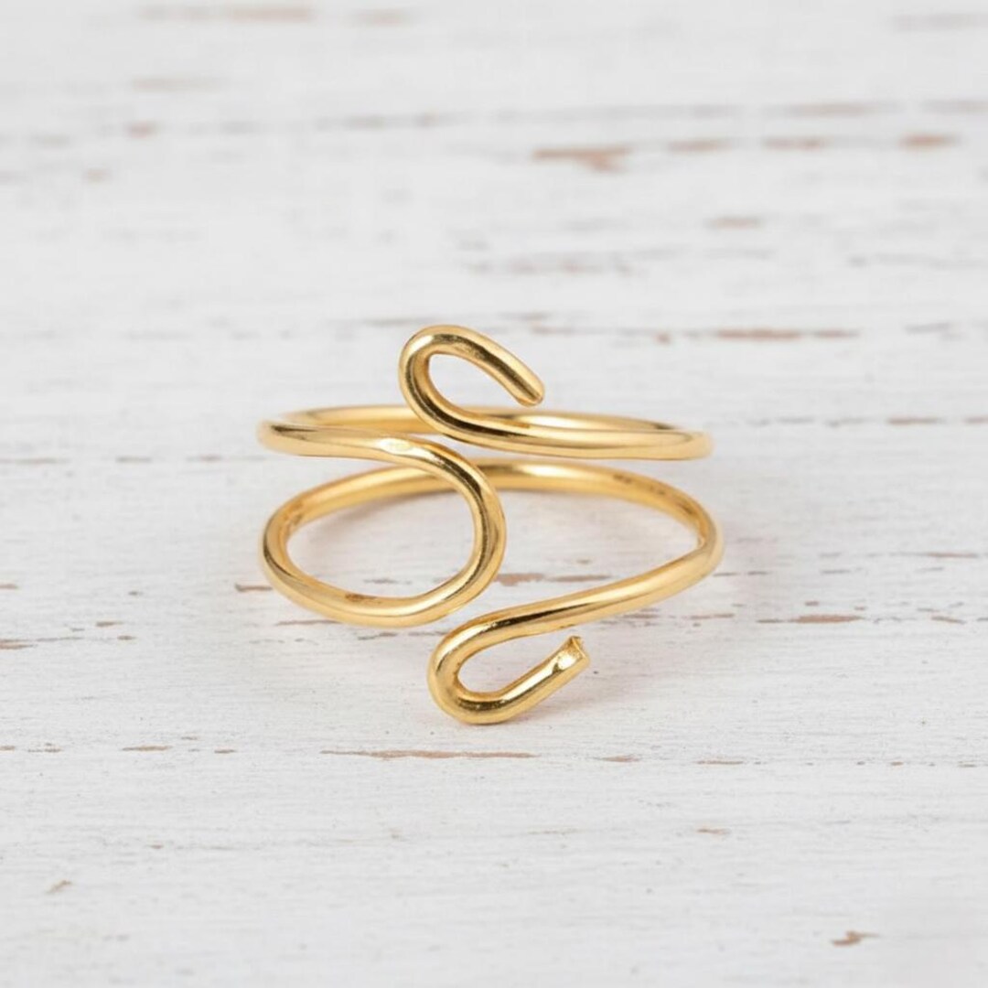 Gold DIP Joint Arthritis Minimal Ring | Adjustable Distal Knuckle Ring ...