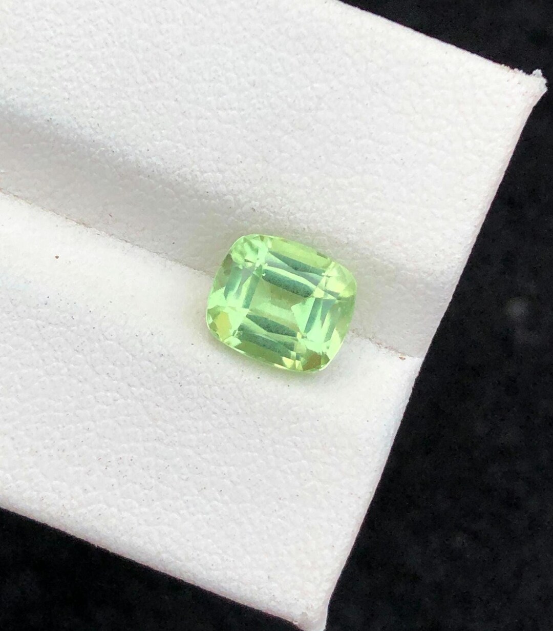 2.17 CT Natural Cut Peridot Cushion Shape Loose Gemstone From Pakistan ...