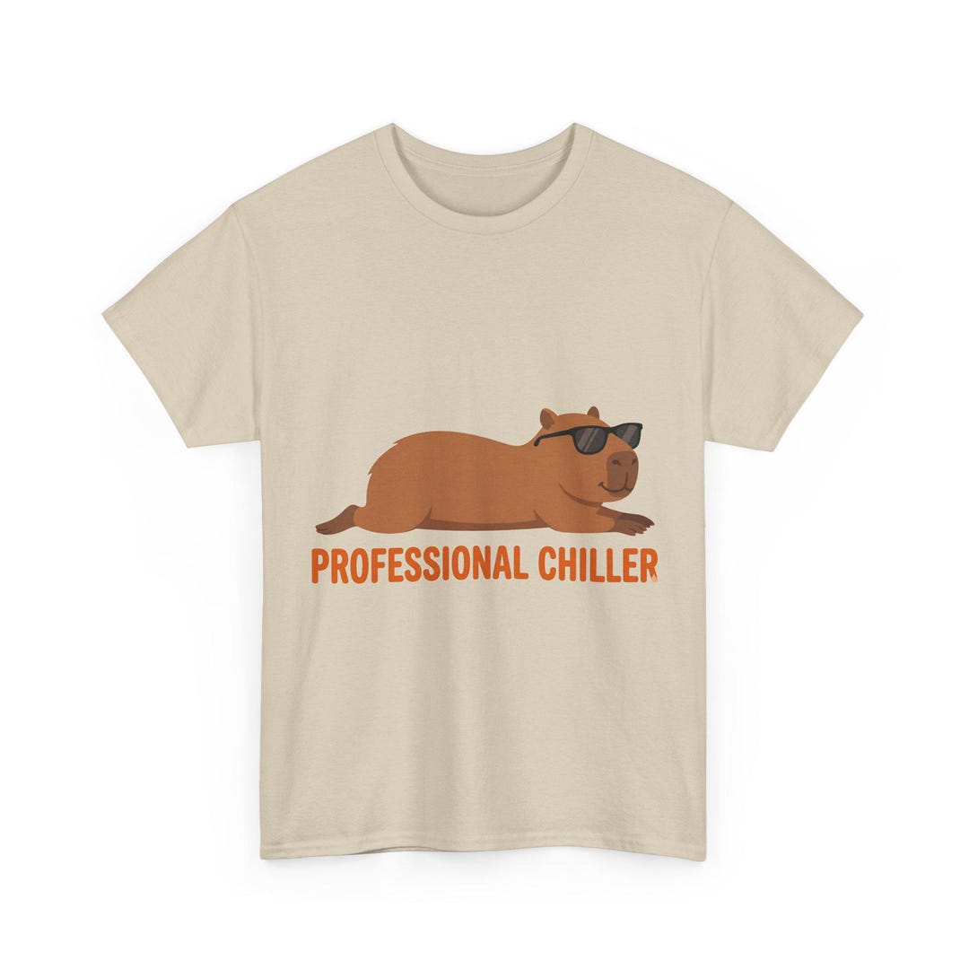 Professional Chiller Capybara Shirt, Funny Animal Meme Tee, Cute ...