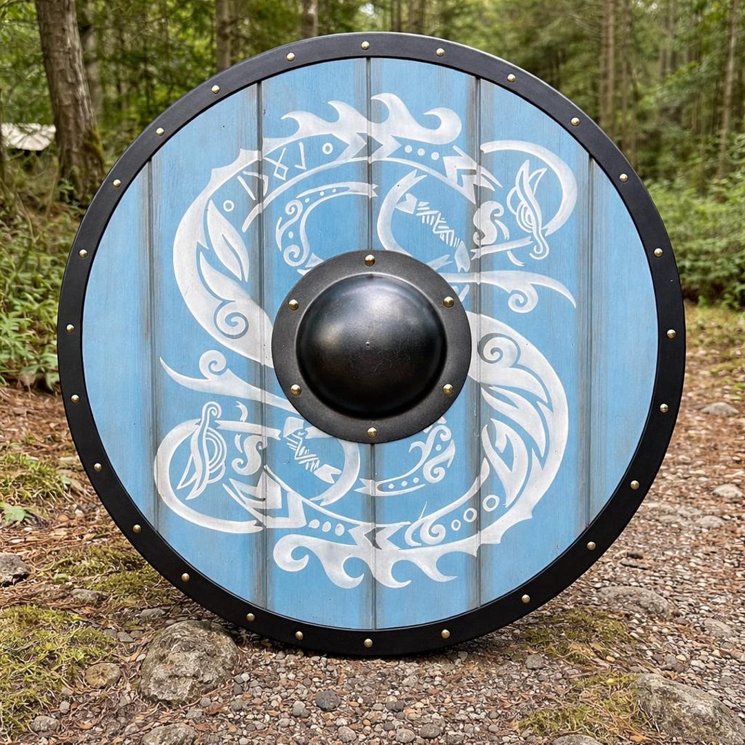 Viking Shield, Loki Norse Shield, Medieval Shield, Norse Shield, Larp ...