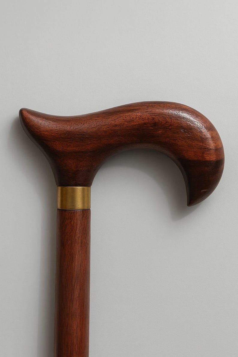 Handcrafted Wooden Walking Stick Rosewood Material, Spiral Carved Cane ...