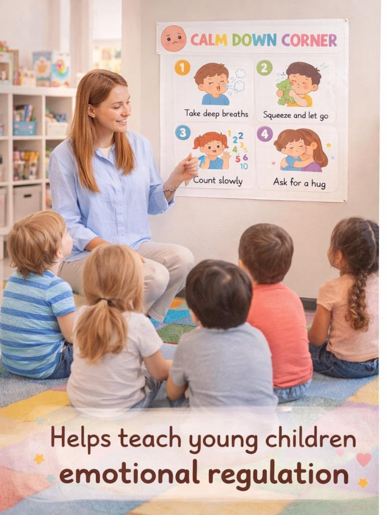 Kids Calm Down Corner Chart | Emotional Regulation Coping Skills Poster ...