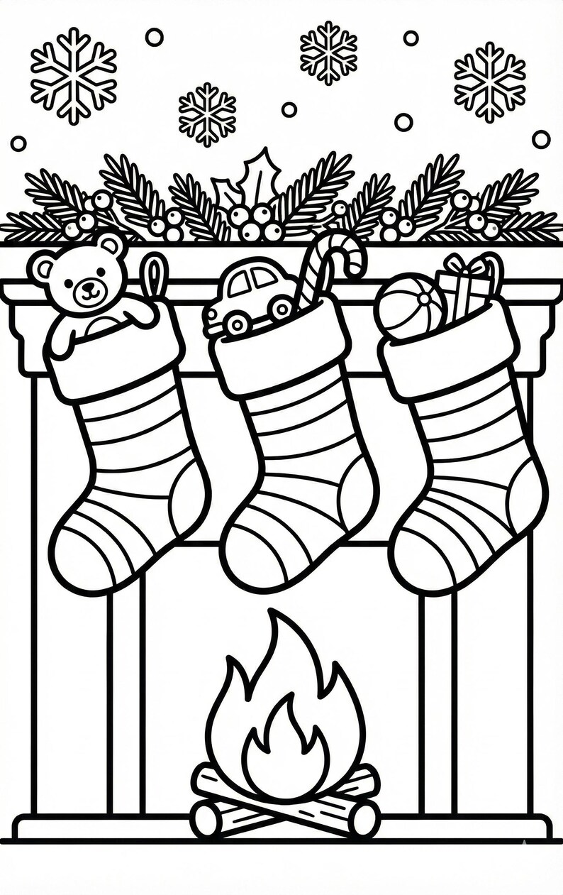 Christmas Coloring Pages – Adult and Kid Printable PDF - Etsy