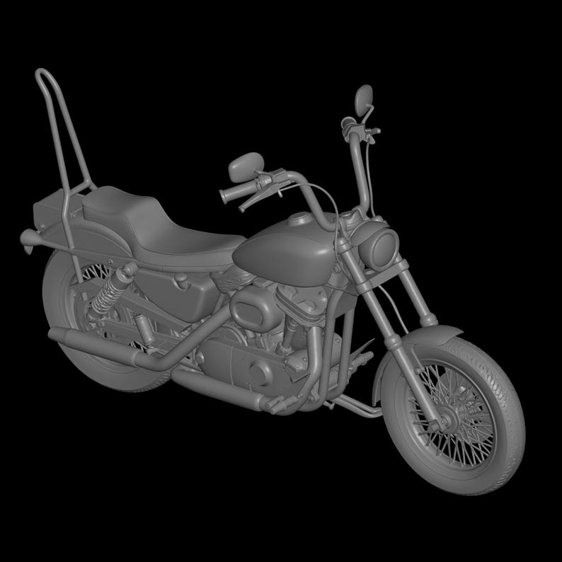 Motorcycle Model STL File for 3D Printing - Etsy