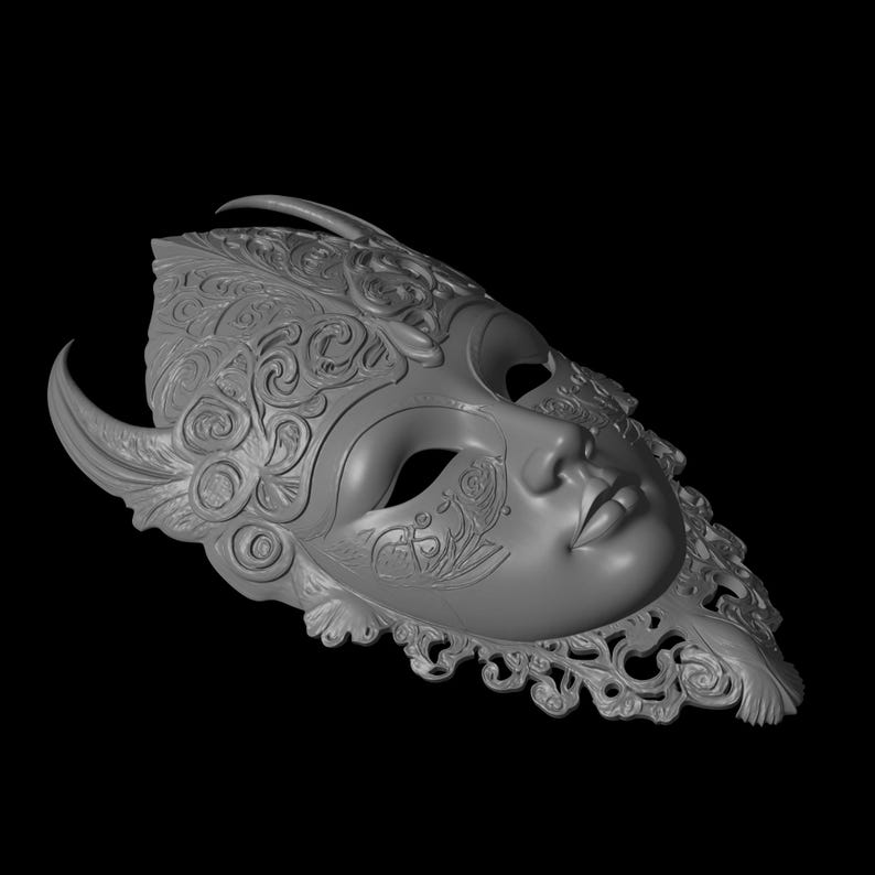 Prom Mask STL File for 3D Printing - Etsy