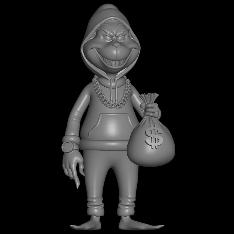 Cartoon Character Grinch STL File for 3D Printing - Etsy