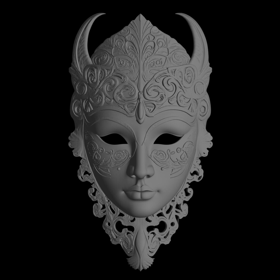 Prom Mask STL File for 3D Printing - Etsy