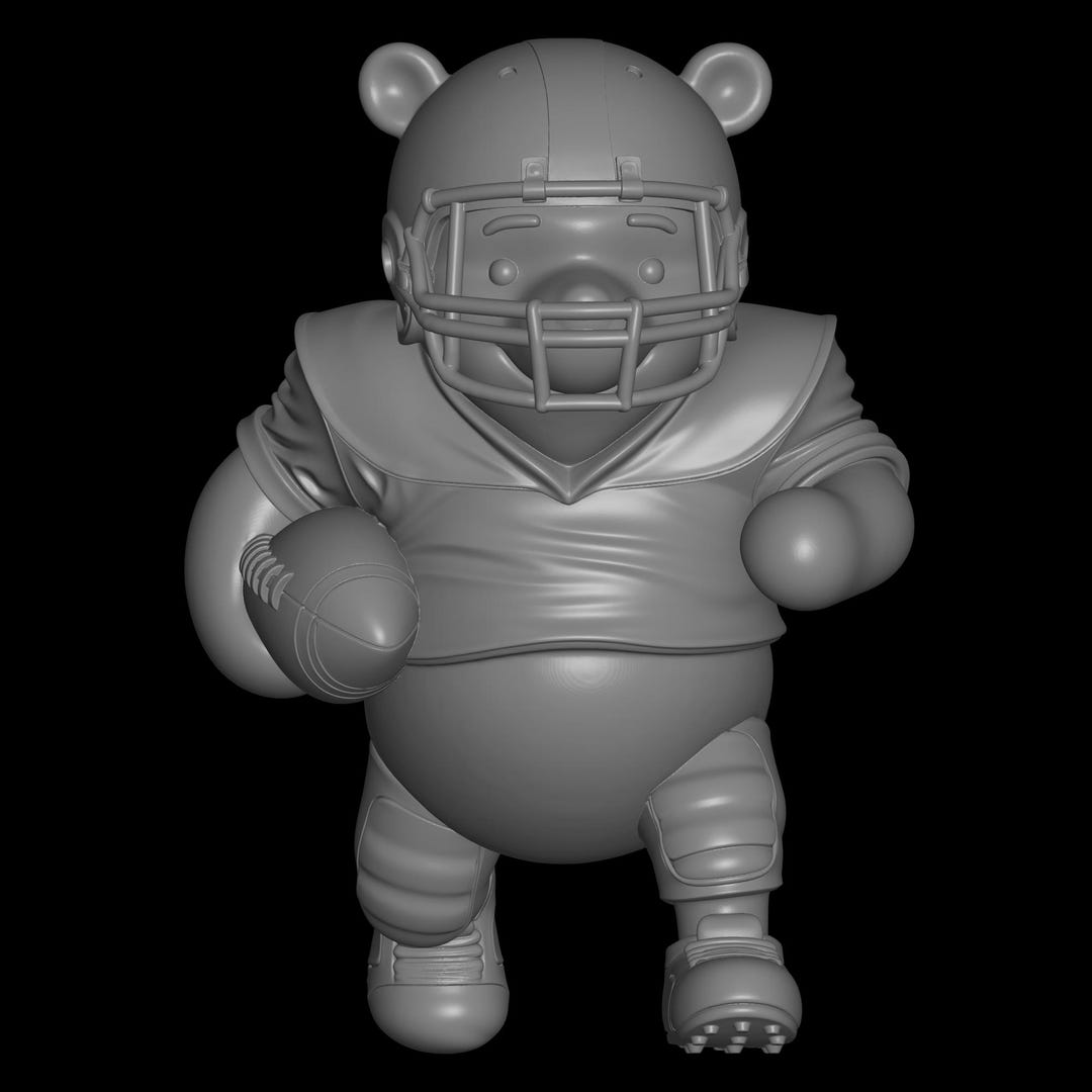 American Football Player Winnie the Pooh STL File for 3D Printing - Etsy
