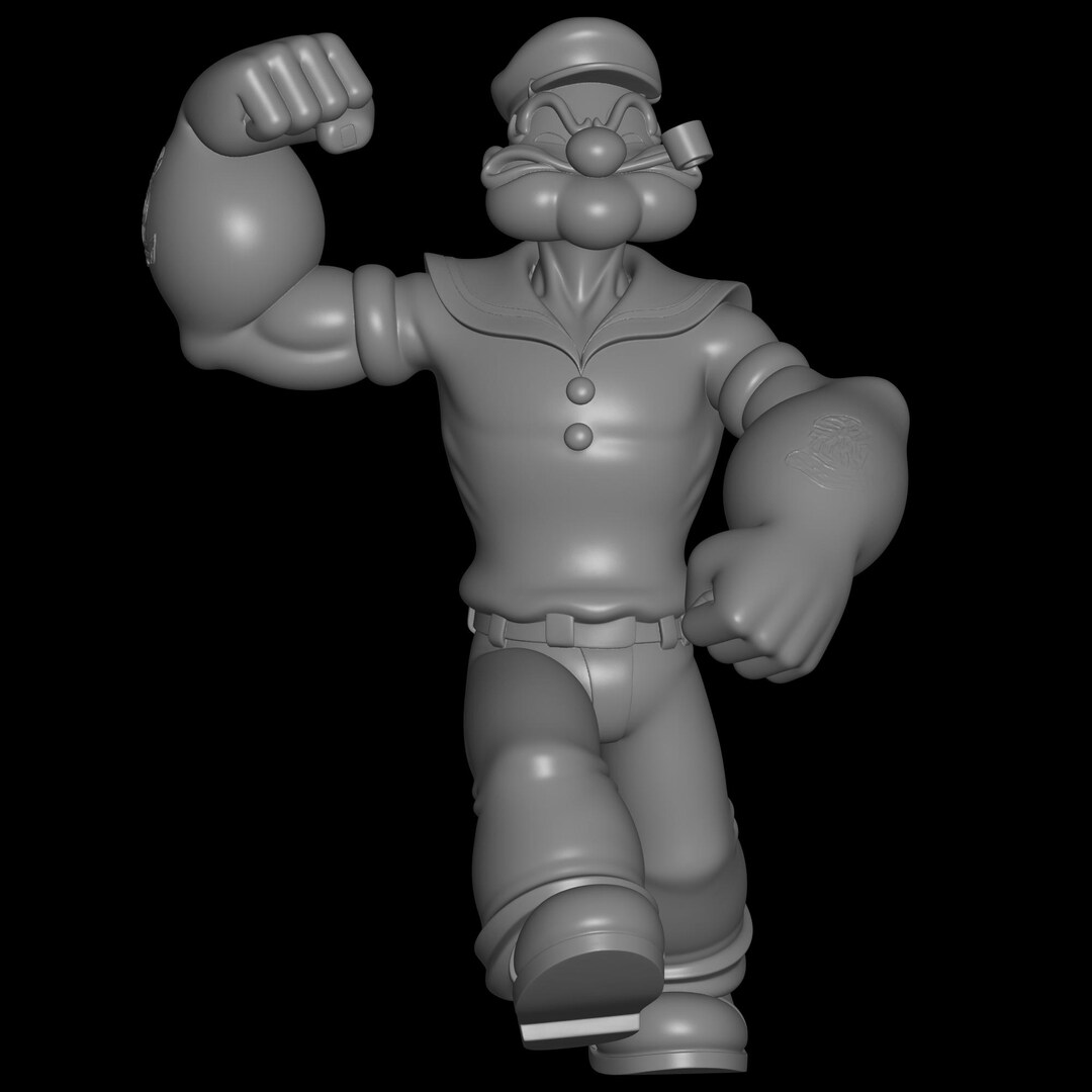 Popeye Figure STL File for 3D Printing - Etsy