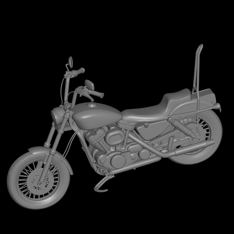Motorcycle Model STL File for 3D Printing - Etsy