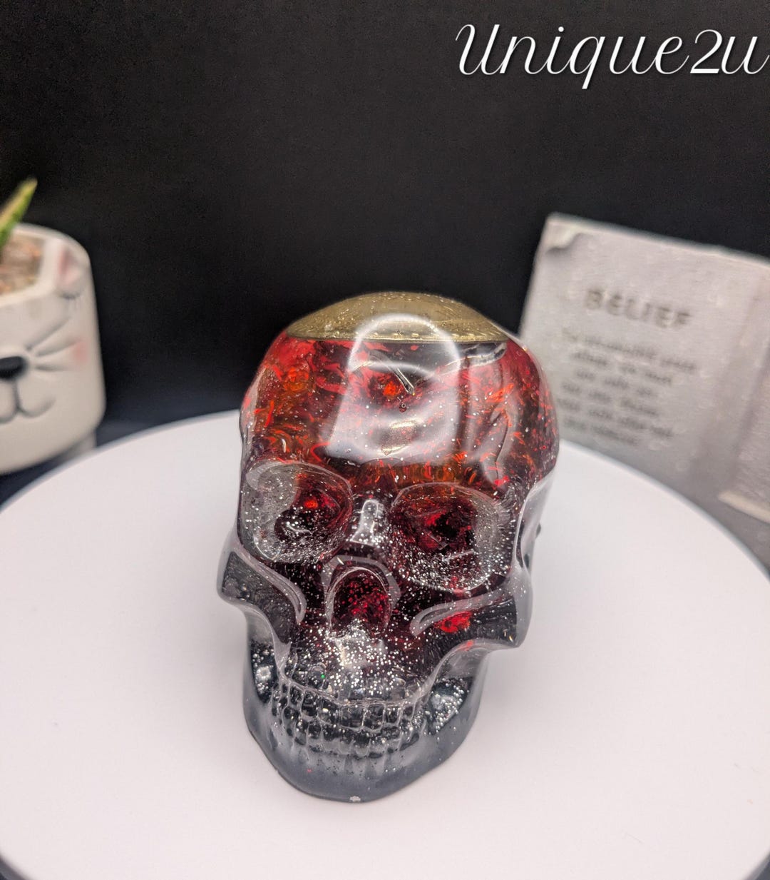 Magical Steampunk Skull, Hidden Inner Skull, One-of-a-kind Resin Art ...