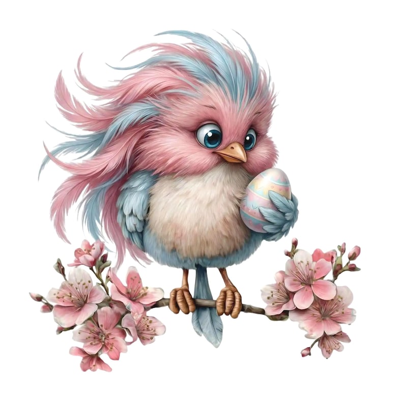 38 JPG Watercolor Chick Easter Clipart, Floral Spring Bird Bundle - Etsy