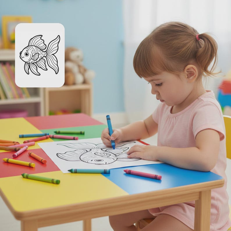 Buy 100 Ocean Animals Coloring Pages for Kids (printable PDF) Online in ...