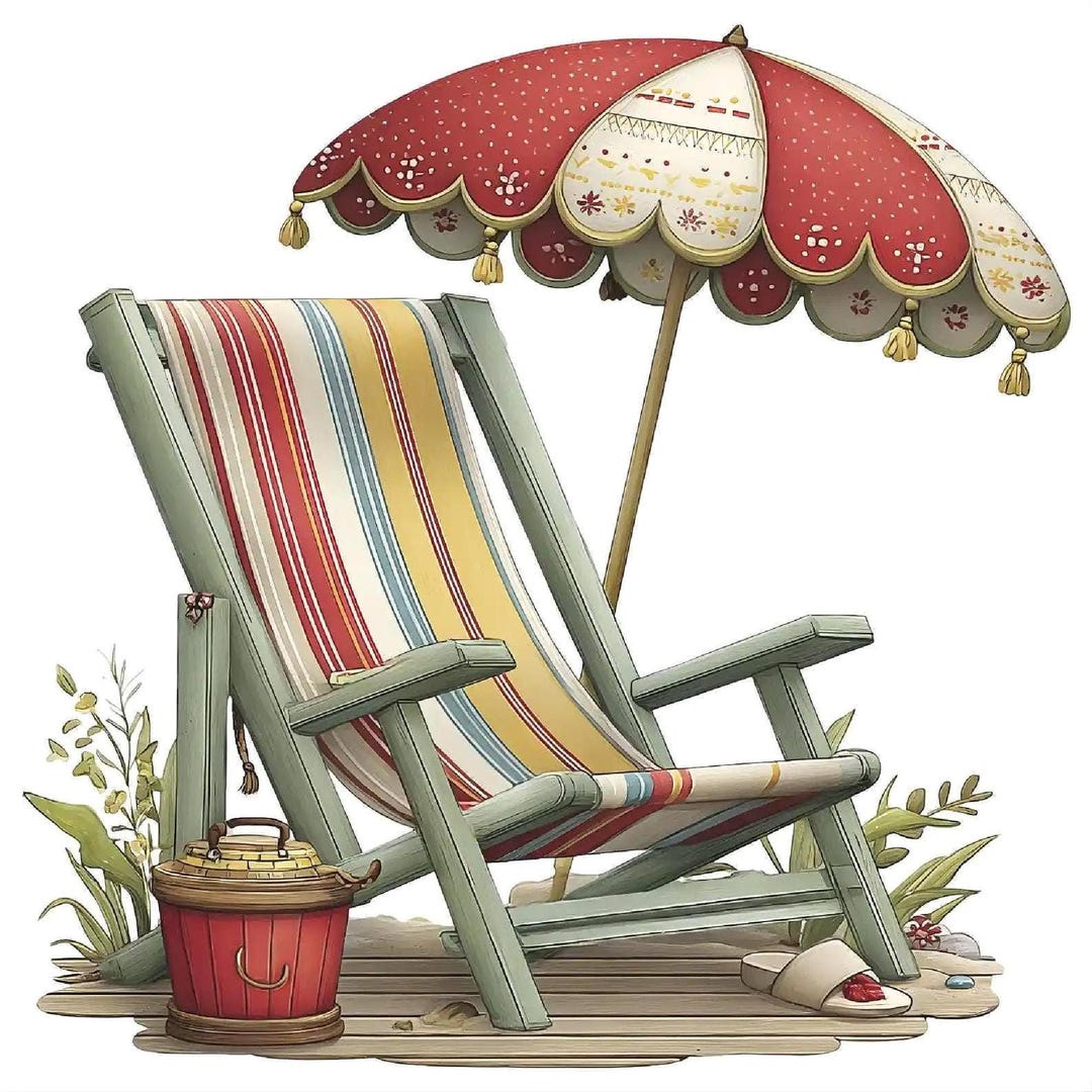 Buy 40 JPG Whimsical Summer Clipart Bundle: Beach Fruit Tropical ...