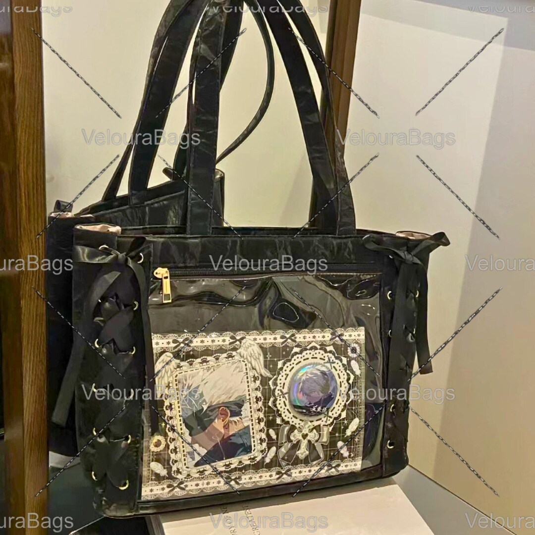 Ribbon Lace-up Ita Bag, Anime Pin Display Tote - Etsy