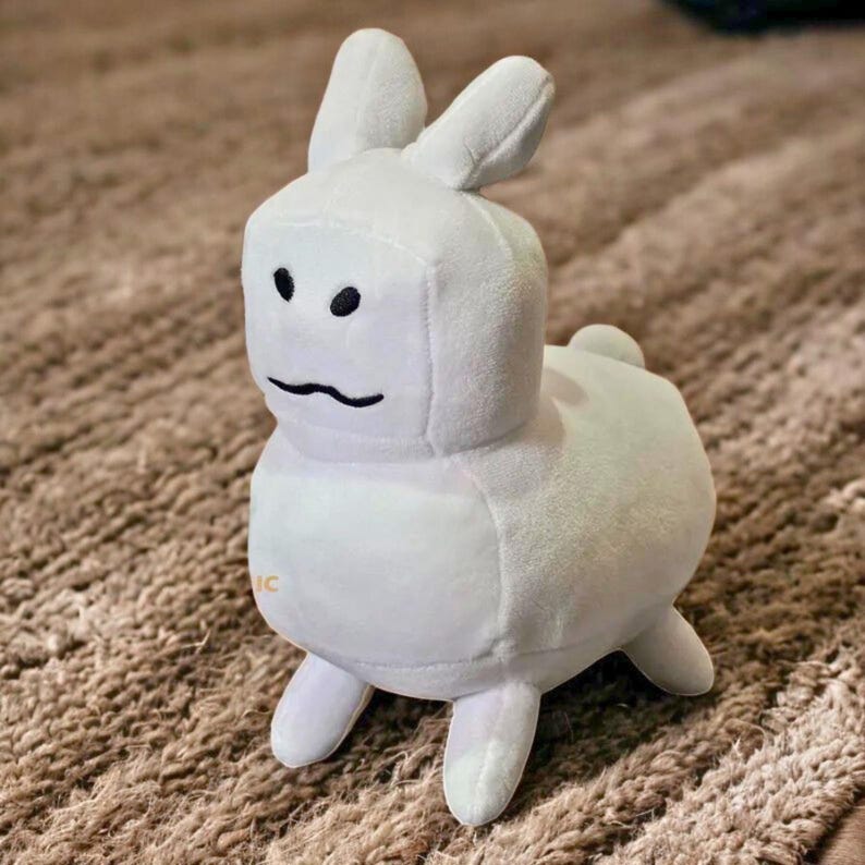 Gubby Plushie Roblox Meme Rabbit Plush Forsaken - Etsy